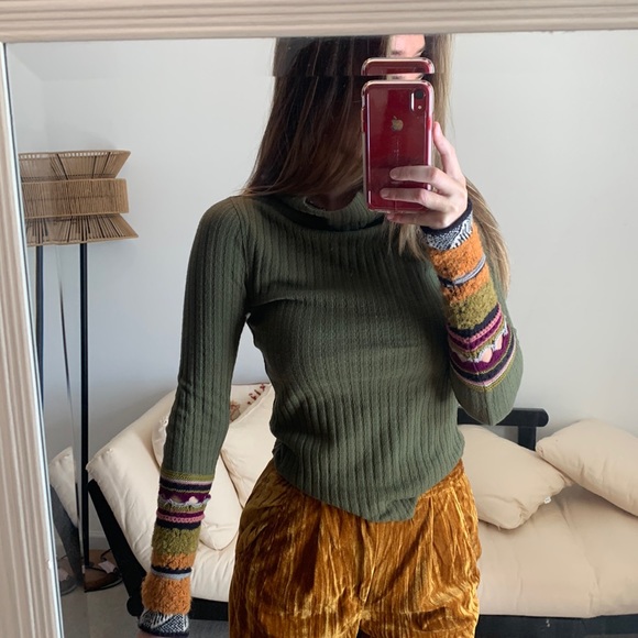 Free People | Tops | Free People Olive Turtle Neck | Poshmark